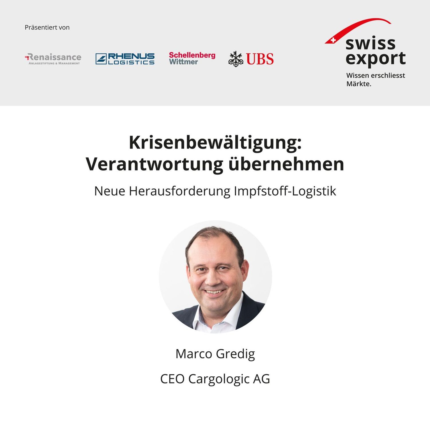 Marco Gredig | Managing Director Cargologic AG - Swiss Export Podcast ...